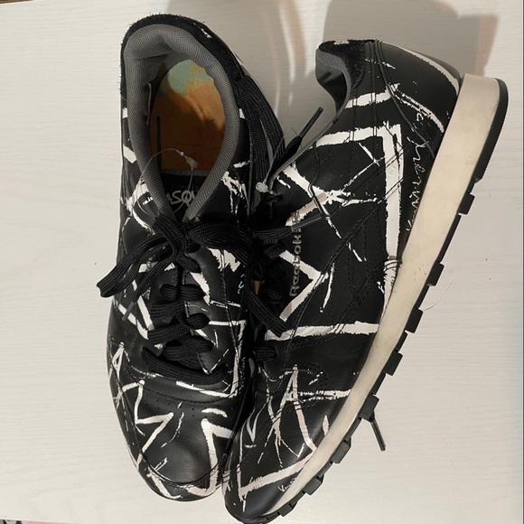 Reebok | Shoes | Reebok X Basquiat Classic Leather Lux Blackwhite ...